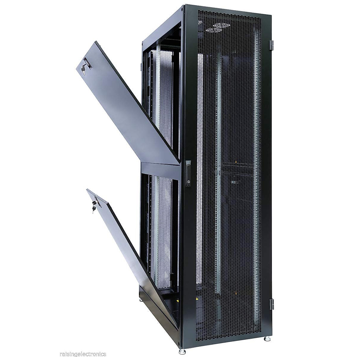 RAISING ELECTRONICS 42U Internet/Network Server Cabinet, 19 inch Installation, 1000mm Depth