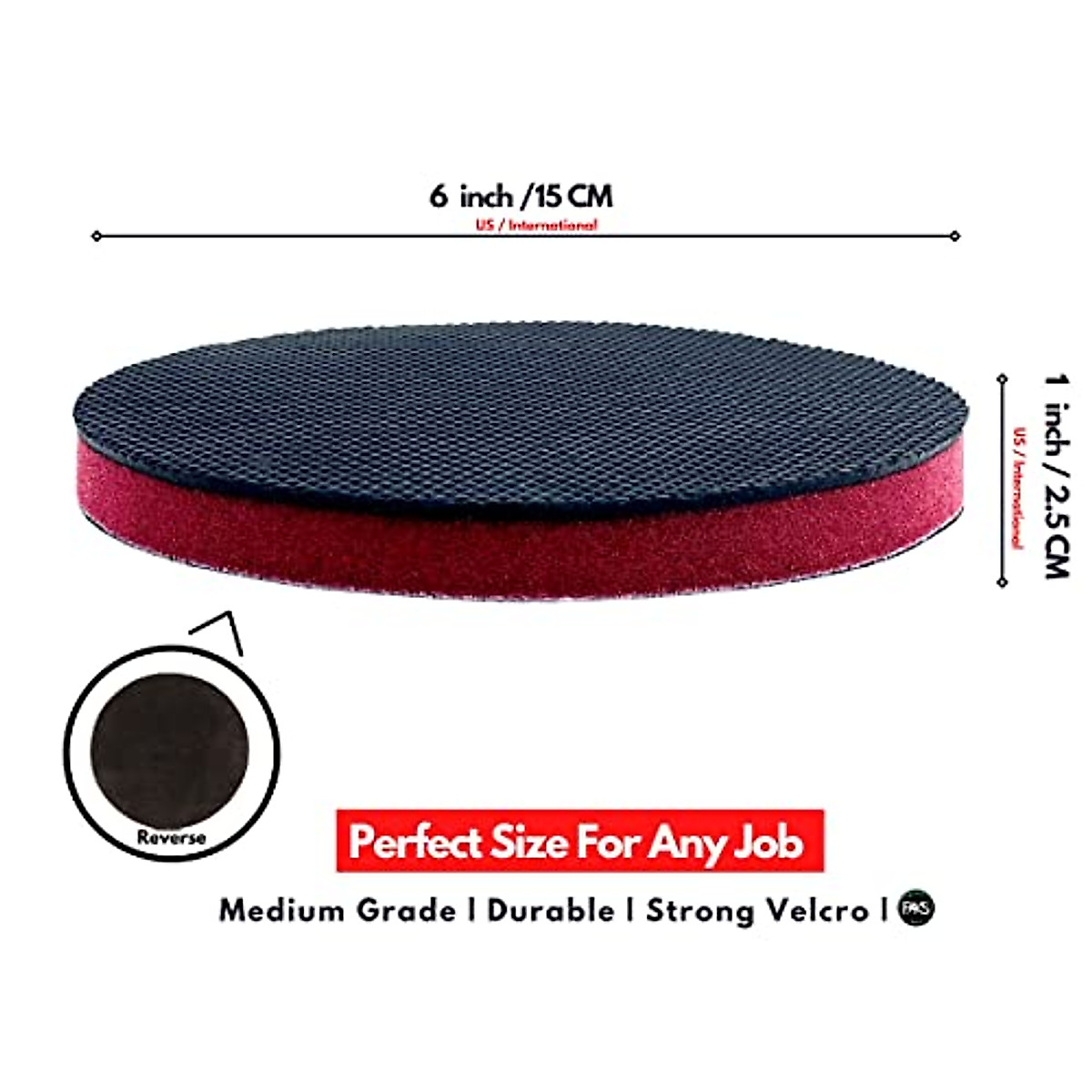 Paks Clay Bar Pad - Medium Grade - DA 6'' Orbital Synthetic Clay Bar Disk - Premium Surface Clay Disk Prep Pad - 1 Piece - Magic Clay Bar Debris Remover - Polisher Pad for Car Detailing