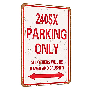 TCHPAX 12X8-24 Parking only vintage look funny mental tin sign-inches-Aluminum