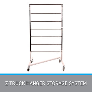 SSWBasics Z-Truck Clothing Hanger Storage System - Efficiently Organize Dress Hangers, Skirt, and Pant Hangers - 30" W x 22" D x 60½"H - Ideal for Retail, Resale, and Thrift Stores