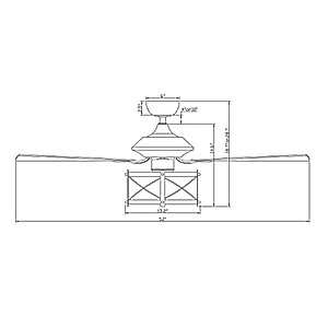 Parrot Uncle Ceiling Fans with Lights and Remote Farmhouse Ceiling Fan with Light 52 Inch Black Outdoor Ceiling Fans for Patios Covered, Reversible Motor