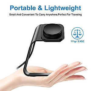 NANW Charger Dock Compatible with Samsung Galaxy Watch 5/5 Pro/Watch 4/Watch 4 Classic/Watch 3/Active 2 /Active, USB Replacement Charging Cable Dock Stand Accessories for Galaxy Watch 5/5 Pro,Black