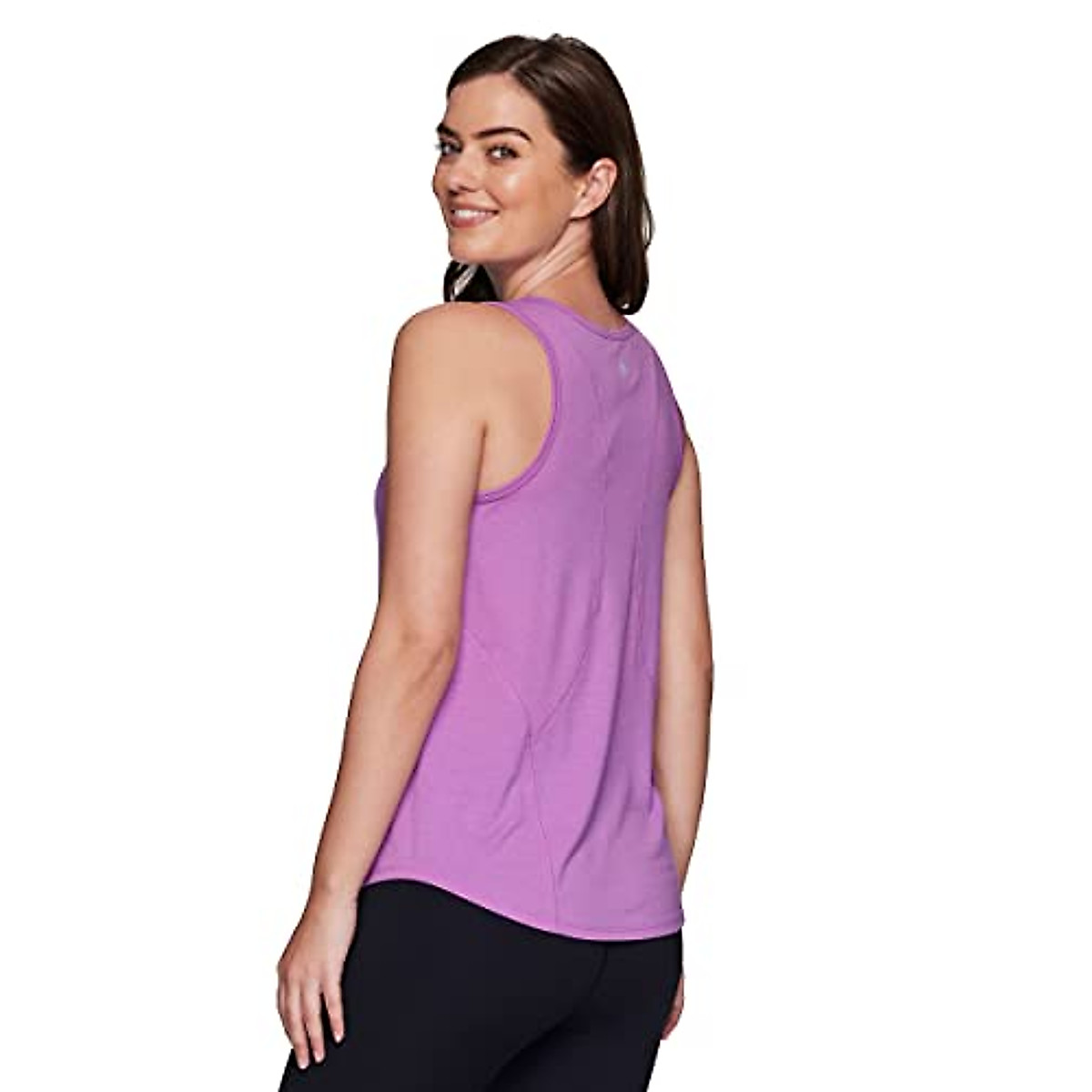 RBX Yoga Tank Top for Women Super Soft Stretchy Tank Relaxed Fit Workout Tank Top Sleeveless Gym Tee Airy Breathable Running Tank Top Camisole Seamed Orchid Purple L