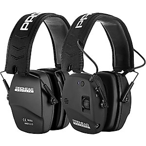 PROHEAR 016 & 030 Passive and Electronic with Bluetooth Shooting Ear Protection Safety Earmuffs, Slim Hearing Protector with Low-Profile