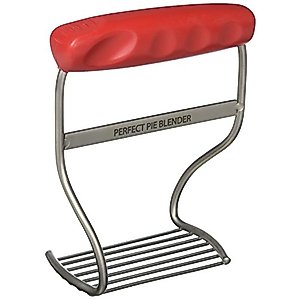 Kitchen Innovations Perfect Pie Blender, Pastry Cutter - Best in Class - Stainless Steel Blades with Ergonomic Handle - Red