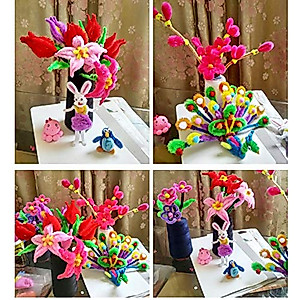 Pipe Cleaners Craft Chenille Stems with Bumps 100 pcs Multicolour Chenille Stems Pipe Cleaners Handmade DIY Art Craft Material