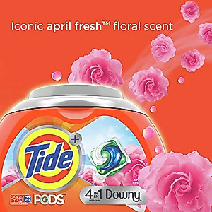 Tide PODS with Downy, Liquid Laundry Detergent Pacs, April Fresh, 23 count