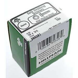 Hillman Hex Washer Head Self-Drilling Screw (#10 x 3/4" White Head)
