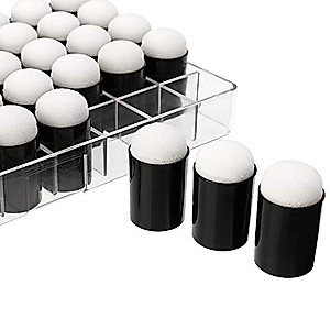 40 Pcs Finger Sponge Daubers with Storage Box for Painting Chalk Ink Card Making Drawing