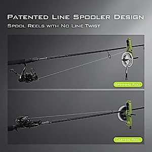 KastKing KutR™ Fishing Line Spooler & Line Gobbler - Patented Fishing Accessories, Built-in Line Cutter – Remove Old Fishing Line Quickly - Spool Spinning and Casting Reels, No Line Twist