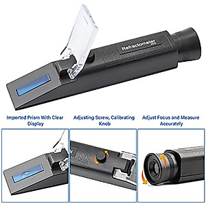 BUZHI Car Freeze Refractometer, Car Freeze Refractometer Multifunctional Auto Coolant Tester Urea Propylene Glycol Glycol Detergent Battery Liquids Test Device