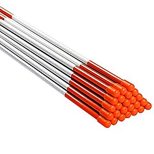 BTSD-home 25 Pack Driveway Markers Fiberglass 48 Inch Snow Stakes with Reflective Tape