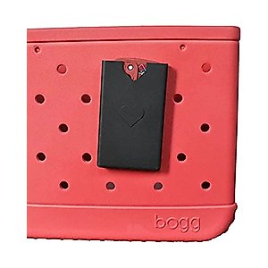 UeKeKicg Phone Case Holder Charm Accessory - Compatible with Bogg Bags & Simply Southern - Tote Bag Charm Accessory - Secure Attachment - Strong and Sturdy Soft Rubber Shell Case Black
