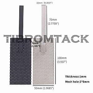 TIBROMTACK 2 x Electrodes, Titanium Anode Net with MMO Ruthenium-Iridium Coating and Cathode Electrolyte Net without Coating for Electrochemical Applications and Swimming Pool Cleaning, GHR094