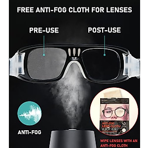 SHEEN KELLY Professional Sports Goggles Protective Safety Goggles Basketball Glasses for Men with Adjustable Strap for Basketball Football Volleyball Hockey Rugby