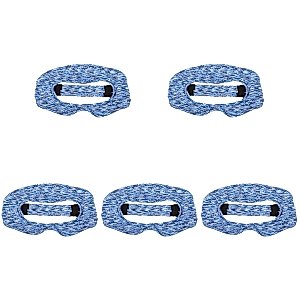 Mikikit 5pcs Vr Goggles Vr Face Pad Home Vr Headsets Virtual Reality Game Supplies Washable Vr Face Eye Cover Padding Vr Sweat Headgear Cover Earpiece Elastic Polyester