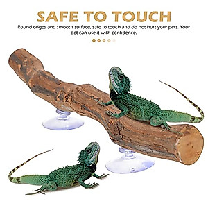 LUOZZY Bearded Dragon Accessory Wooden Tree Branch Reptile Tree Branch Lizard Reptile Toy for Small Pet