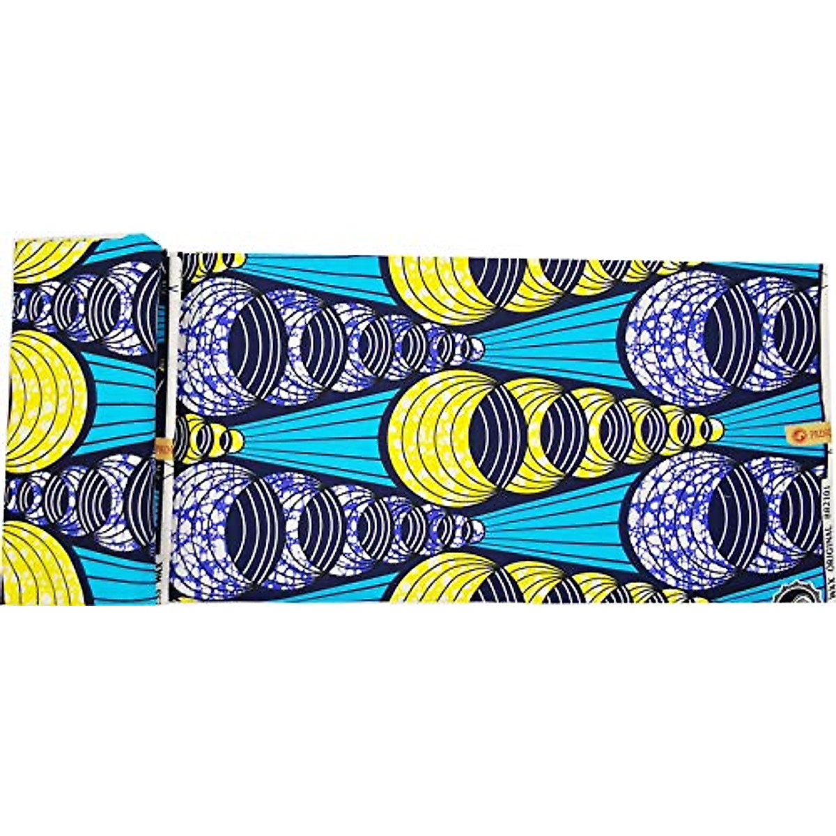 African Fabric African Print Fabric Ankara Wax 6 Yards Ankara Fabric Kente Cloth Fabric by The Yard (The Natural Pattern)