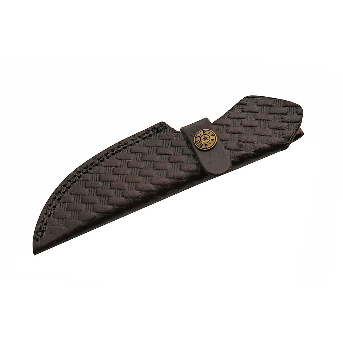 Ocean Ripple Damascus Steel Blade | Grooved Wood 8 inch Hunting Knife