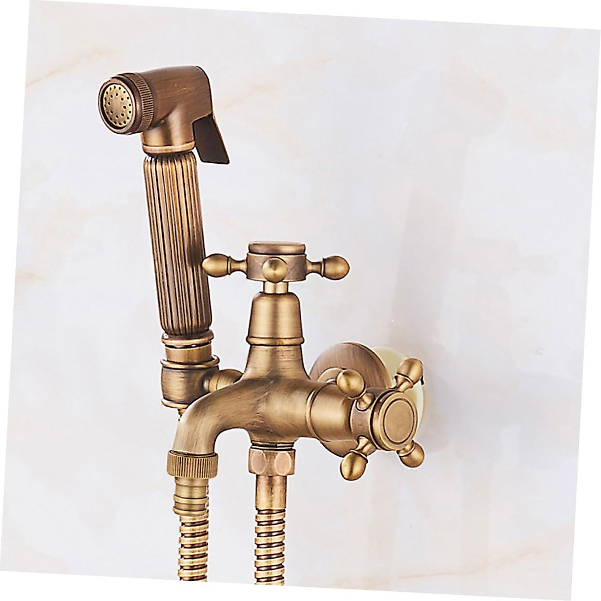Generic 1pc Household Faucet European Bathtub Faucet Farmhouse Lavatory Faucet Metric Folding Ruler Bath Taps Bath Mixer Taps Bathtub Faucets Kitchen Tap Copper Faucet Mop Pool Antique, 15X15CM, Gold