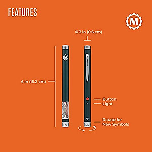 Marathon Multi Symbol Laser Pointer, Red - 1 Mile Night-time Range & Visible in Broad Daylight - 4 Custom Pointers - TAA Compliant - Two AAA Batteries Included