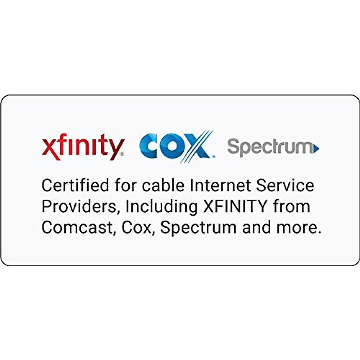 TP-Link TC-7610 DOCSIS 3.0 (8x4) Cable Modem. Max Download Speeds Up to 343Mbps. Certified for Comcast XFINITY, Spectrum, Cox, and more. Separate Router is Needed for Wi-Fi