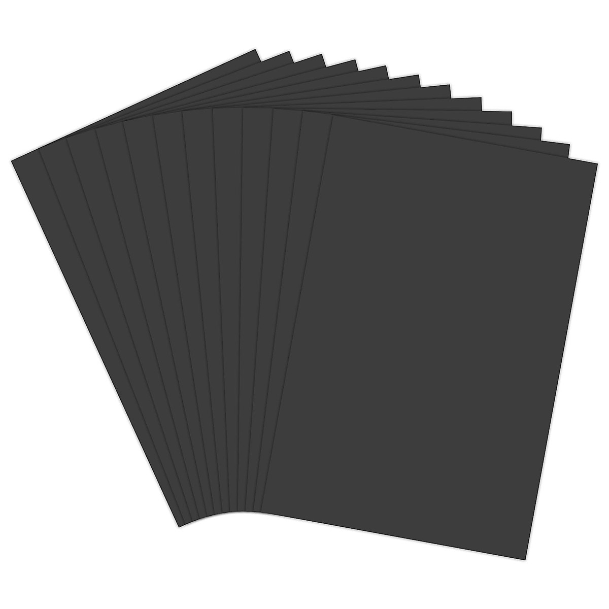 Frametory, 12x18 Black Uncut Picture Mat Boards, Backing Boards for Frames, Photos, Crafts - Pack of 12