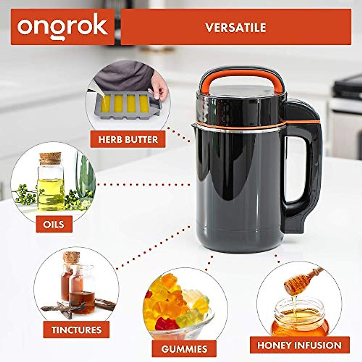 ONGROK Butter Maker Machine, Sleek Infusion Machine with Simple Functionality, Magical Edible Herb Oil Infuser, Butter Machine, Tincture Maker, Works Like Magic