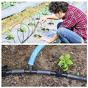 WILLBOND 656 Feet 1/4 Inch Drip Irrigation Tubing Irrigation Hose Garden Watering Tube Line, Drip Line Watering Drip Automatic Irrigation Equipment Set for Garden Irrigation System Flower Patio Lawn