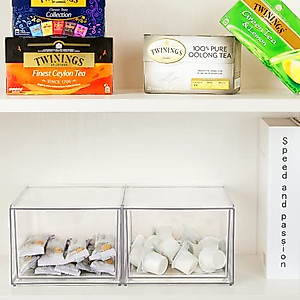 2 Pack Stackable Makeup Organizer and 4PCS 3.2L Spaghetti Container