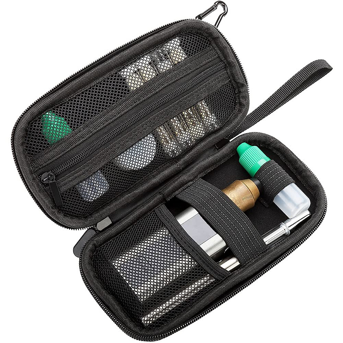 HUIZHU Empty EVA Hard Shell Vape Case eGO Carrying Case Empty Multi-Functional EVA Hard Shell Case with Non-Slip Elastic Bands (Black)
