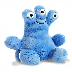 Aurora® Adorable Palm Pals™ Zeke Monster™ Stuffed Animal - Pocket-Sized Fun - On-The-Go Play - Blue 5 Inches