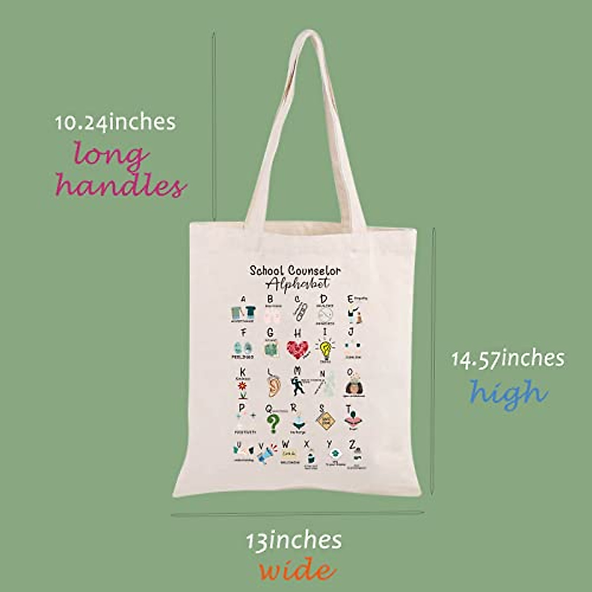 School Counselor Canvas Tote Bag School Counselor Thank You Gift Shopping Bag for School Therapist Gift for Grad (School Counselor Tote)