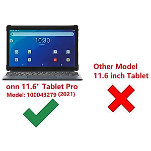onn 11.6 inch Tablet Pro Screen Protector (Model: 100043279), Tempered Glass Film [ Anti-Fingerprints ] [ Case Friendly ] Protective Film Screen Protector for onn 11.6 inch Tablet Pro