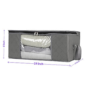 Storage Clothes Bins Closet Bags: Containers Organizer Bag Boxes Clothing Bin Box Container Organization for Organizing Blanket Cloth Pillow Sheet Sweater and Storage Totes Organizers With Lids