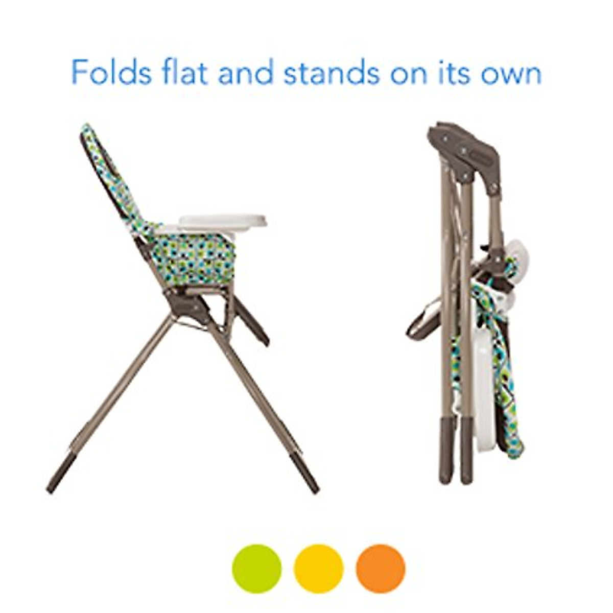 Cosco Simple Fold High Chair with 3-Position Tray (Elephant Squares)