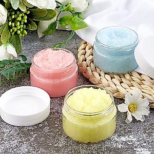 TUZAZO 1 OZ Plastic Jars Round Clear Cosmetic Container Jars with Lids and Labels, 12 Pack Small Plastic Jars for Lotion, Cream, Ointments, Makeup, Glitters, Samples, Travel Storage