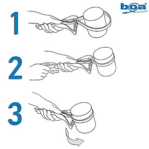 Boa BO13010 Constrictor Strap Wrench with 12" Body and 39" Strap, Black Powder Finish