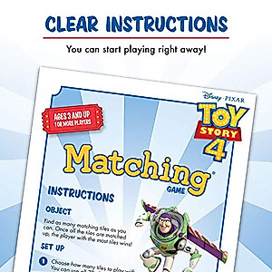 Toy Story 4 Matching Game by Wonder Forge | For Boys & Girls Age 3 to 5 | A Fun & Fast Memory Game for Kids | Woody, Jessie, Buzz Light-Year, and more