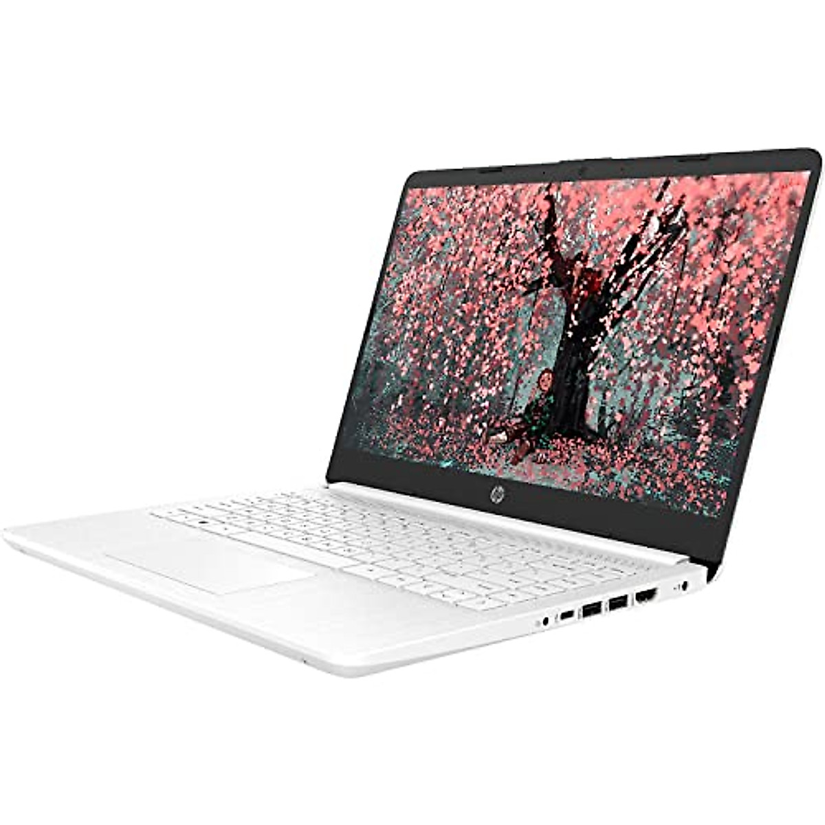 HP Premium 14-inch HD Thin and Light Laptop, Intel Quad-Core Processor, 16GB RAM, 64GB Storage, Long Battery Life, Webcam, Bluetooth, HDMI, Wi-Fi, Snow White, Windows 11 + 1 Year Microsoft 365