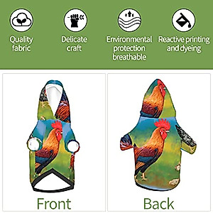 Lawn Grass Dog Hoodies, Pet Clothes Costumes, Pets Wear Hoodie Sweatshirts Jacket for Dogs Cats Outdoor, Small Medium