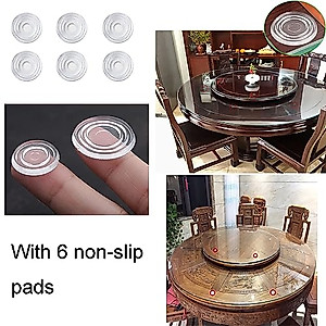 SAGIDAR Round Tempered Glass,Tempered Glass Round Table Top, Clear Glass High Gloss, Round Table Glass Top, Kitchen Dining Table Top, Tempered Glass Top, 15IN 24IN 30IN 35IN 40IN