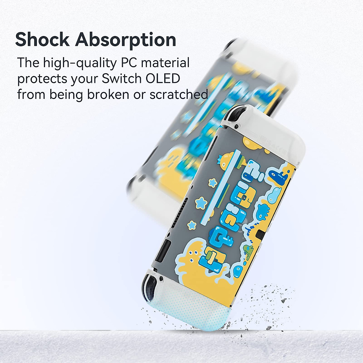GeekShare Protective Case Slim Cover Case Compatible with Nintendo Switch OLED and Joy-Con - Shock-Absorption and Anti-Scratch - Alien