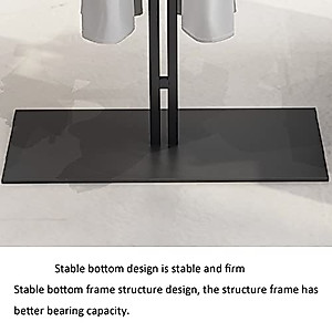 T-Shaped Boutique Metal Garment Display Stand, 2-Way Industrial Pipe Clothes Rack Modern Simple Commercial Heavy Duty Double Hanging Rods Clothing Rack,Retail Display Storage Clothes Hanging Shelf