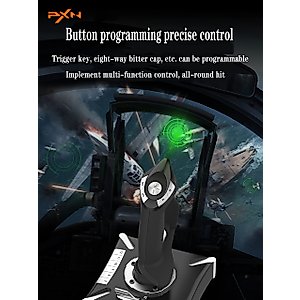 PXN-2119Pro Flight simulator controls Flight Stick with Vibration for PS4/xbox one/xbox Series X/S PC Windows 7/8/10/11（Not Support Mac Systems PS3/ PS5/xp/vista）Original handle guide