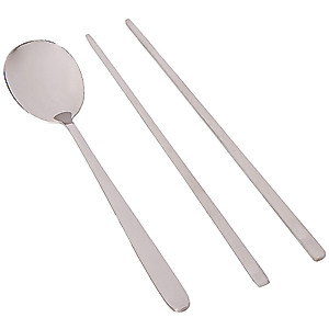 1 X Stainless Steel Chopstick & Spoon Set