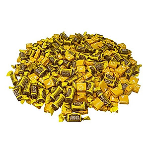 Chewy Lemon Candy Taffies - 3 lbs - Lemon Starburst and Tootsie Fruit Chews Soft Taffy Candies - Yellow Fun Sized Fruity Lemon Chew Assortment - Individually Wrapped, 48 oz.