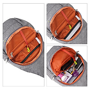 N NEVO RHINO Casual Crossbody Sling Backpack Sling Bag Travel Hiking Chest Bag Daypack Outdoor Sports Small Cross Body Bags for Men, Women