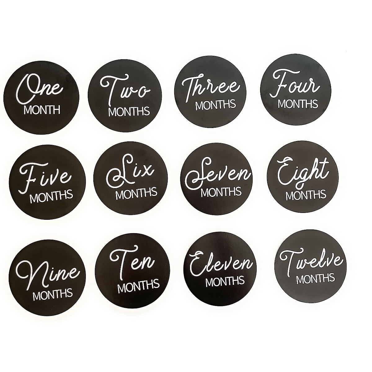 Aubrey & Me 13 Pieces Baby Monthly Milestone Cards Baby Milestone Sign Baby Gift Sets First Year Growth Cards Newborn Photo Card Props Reversible Write Monthly Milestone On Back