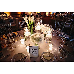 10 Hour Floating Candles, 3” White Unscented Dripless Wax Discs, for Cylinder Vases, Centerpieces at Wedding, Party, Pool, Holiday (24 Set)